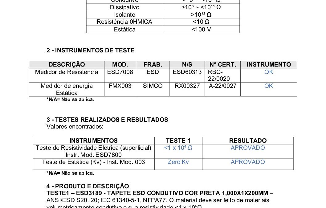 ESD3189 - TAPETE ESD CONDUTIVO COR PRETA 1,000x1x200MM • ESD Antiestáticos