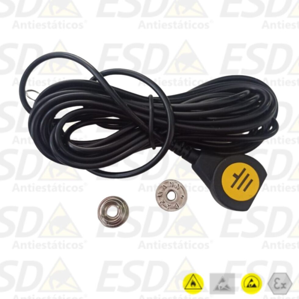 Cordão ESD Duplo Jack para Aterramento • ESD Antiestáticos