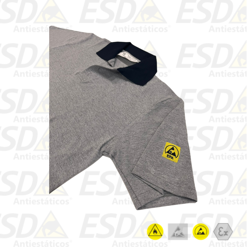 Camiseta Polo ESD Manga Curta • ESD Antiestáticos