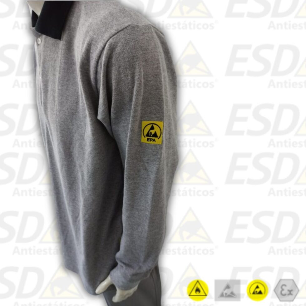 Camiseta Polo ESD Manga Longa • ESD Antiestáticos