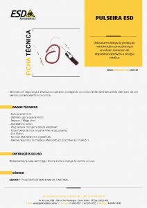 FICHA TÉCNICA Pulseira ESD3017 • ESD Antiestáticos