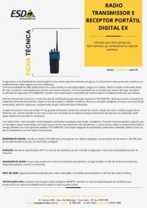 Ficha Técnica Radio Transmissor e receptor portátil digital EX (2 ...