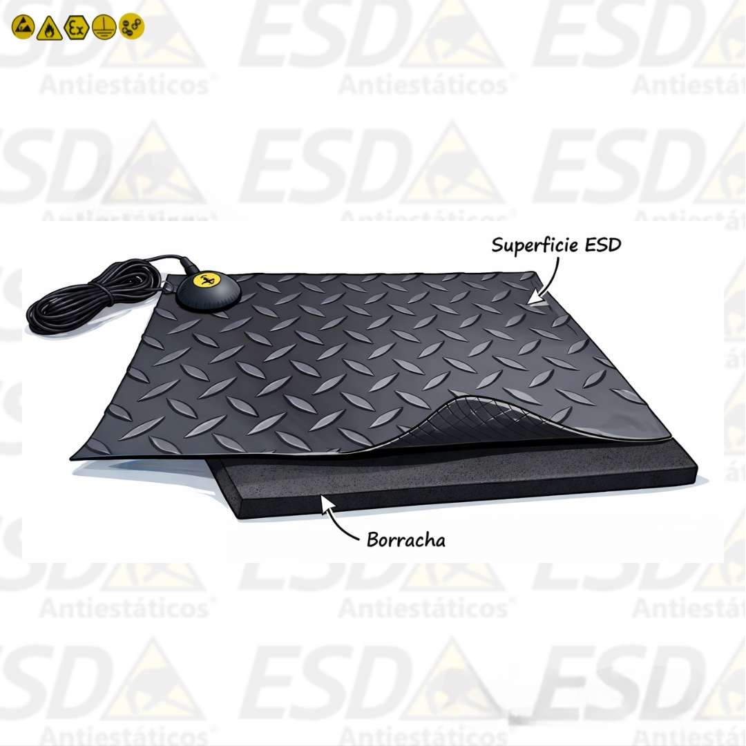 Tapete antiderrapante ESD • ESD Antiestáticos